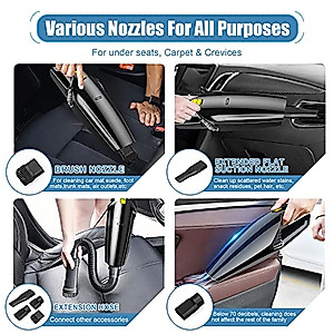 ESERRUY 20 PCS Car Interior Detailing Kit, Car Cleaning Kit with High Power Portable Handheld Vacuum, Auto Detailing Drill Brush Set, Car Windshield Cleaner, Car Wash Kit Supplies for Exterior Wheels