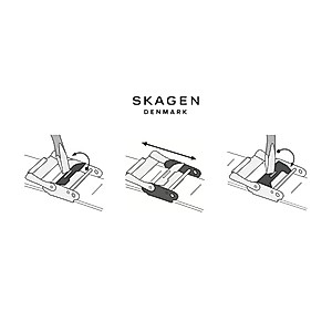 Skagen Women's Anita Lille Three-Hand Silver and Gold Two-Tone Stainless Steel Mesh Band Watch (Model: SKW2340)