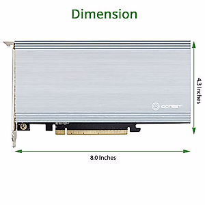 Syba Quad M.2 NVMe Ports to PCIe 3.0 x16 Interface x8 Bandwidth Bifurcation Riser Controller - Support Non-Bifurcation Motherboard (SI-PEX40157)