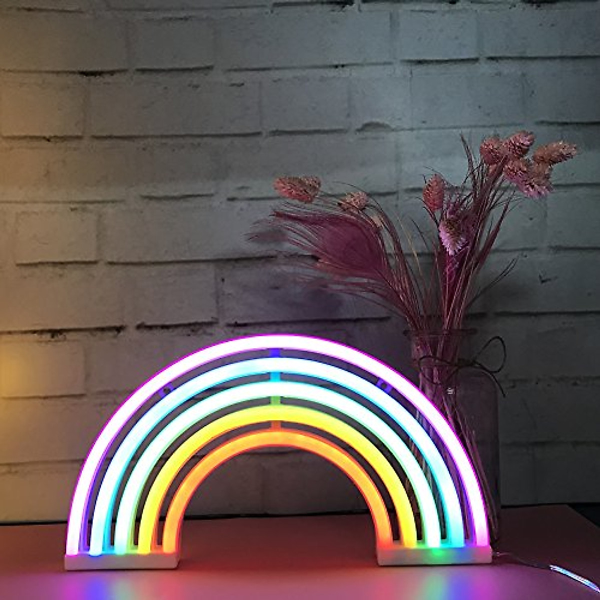 Nordstylee Neon Rainbow Light Signs,Led Rainbow Night Lights Decor Lights for Kid's Gift, Wall, Birthday Party, Christmas, Wedding Decoration