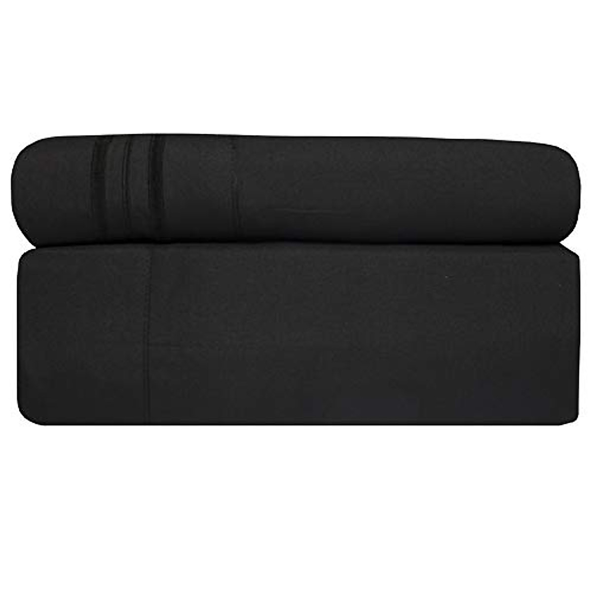 Queen Size Bed Sheets - Breathable Luxury Sheets with Full Elastic & Secure Corner Straps Built In - 1800 Supreme Collection Extra Soft Deep Pocket Bedding Set, Sheet Set, Queen, Black
