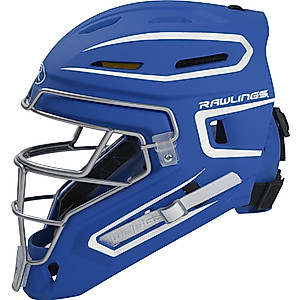 Rawlings | MACH Catcher's Helmet | Baseball | Junior (6 1/2" - 7") | Royal/White