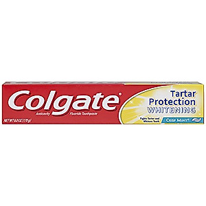 Colgate Tartar Protection Toothpaste With Whitening, Crisp Mint - 6.0 Oz, 0.44 Fl Oz