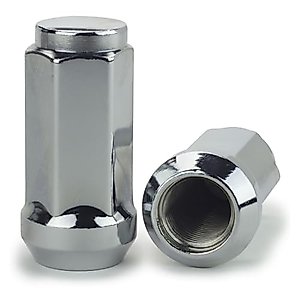 10 Lug Nuts .9" Long - F100 Front Left Rear Right for Ford 0.94" Width/Diameter Through-Hardened Steel-Construction Chrome Plated 3/4",19mm-Hex/Wrench Size Bulge Acorn-Style