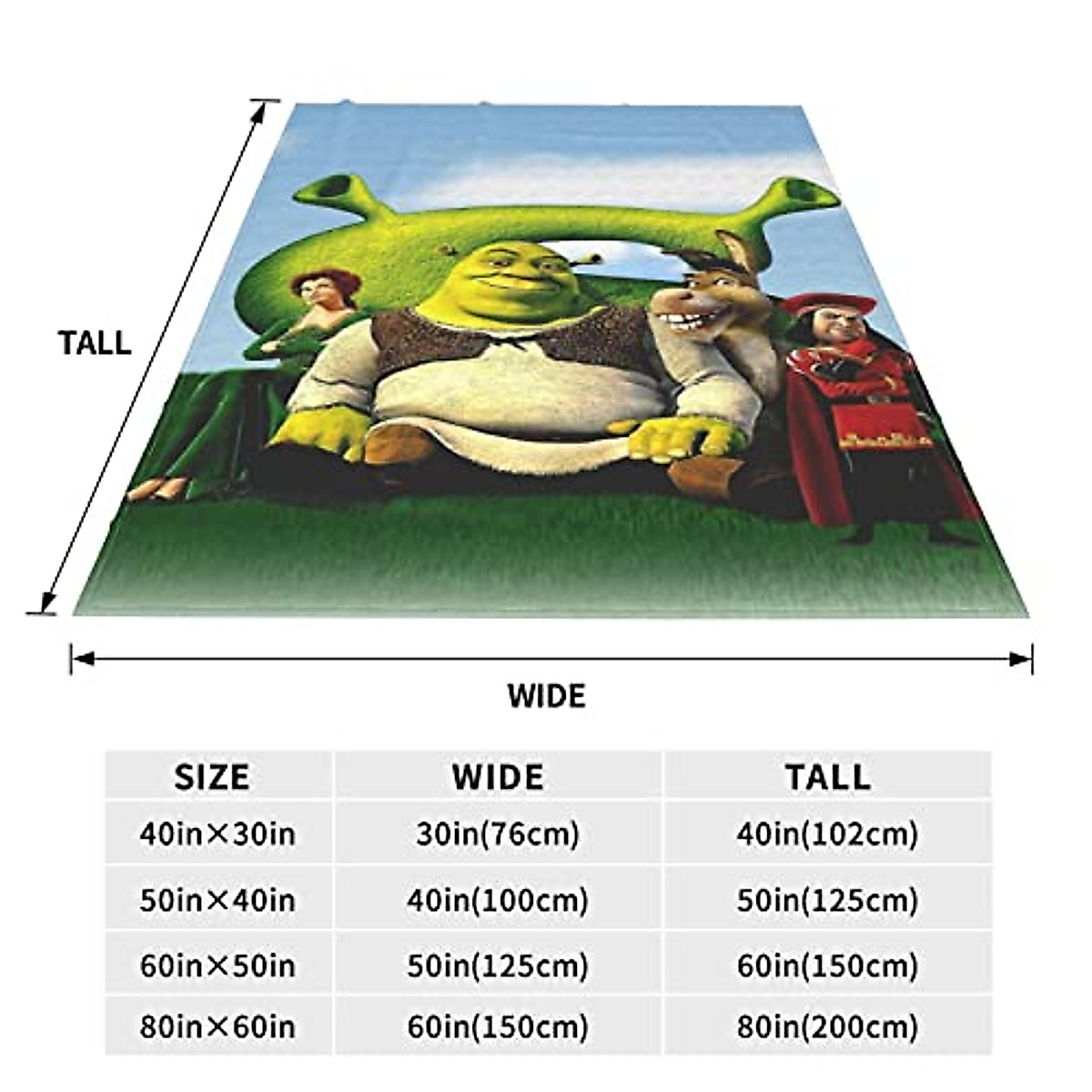 Cartoon Blanket 50"x60" Flannel Thick Soft Throw Blanket Winter Warm Blanket Printed Cartoon Pattern Custom Cute Lightweight Sleep Comfort for Couch Grils Boys Adults