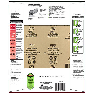 Gator 9" x 11" Multi-Surface Sanding Sheets, 80 Grit, 25 Pack