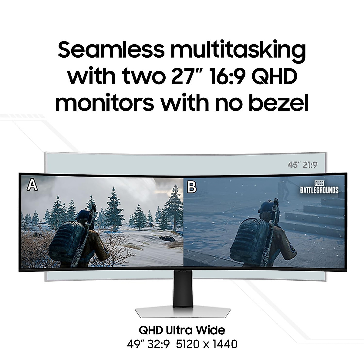SAMSUNG 49" Odyssey QD-OLED (G93SC) Series Curved Gaming Monitor, 240Hz, 0.03ms,Dual QHD,DisplayHDR True Black 400,AMD FreeSync Premium Pro,Height Adjustable Stand,3 Year Warranty,LS49CG932SNXZA