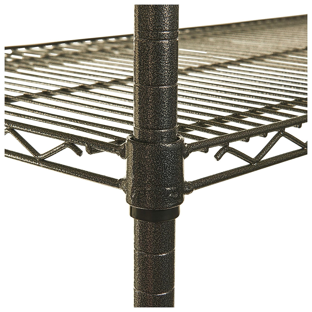 Alera ALESW503624BA Wire Shelving Starter Kit, Four-Shelf, 36w x 24d x 72h, Black Anthracite