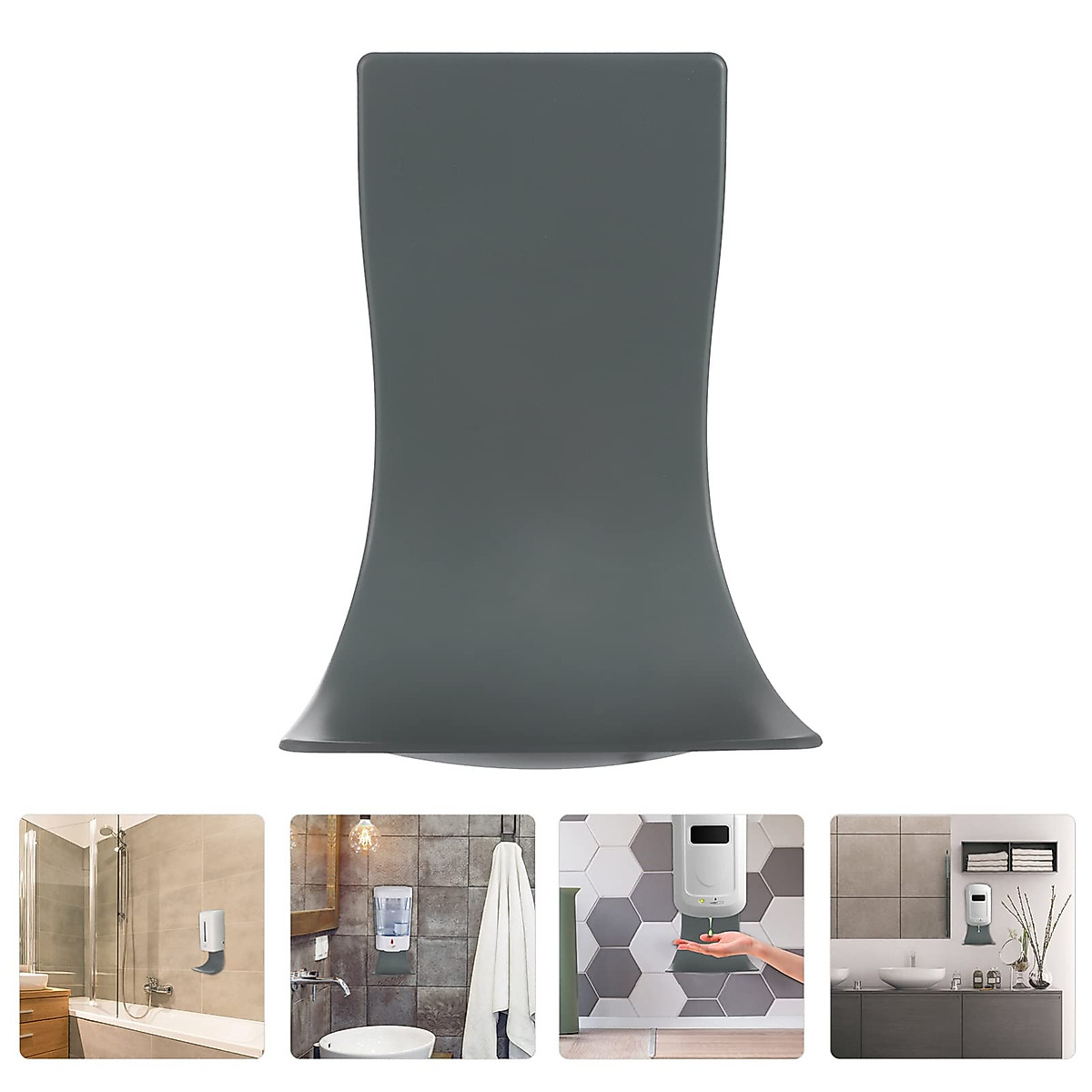 Hemoton 1pc Water Tray Soap Dispenser Catch Tray Wall Mount Soap Dispenser Wall Mounted Holder Laundry Cup Holder Soap Dispenser Drip Tray Black Automatic Plastic Soap Holder