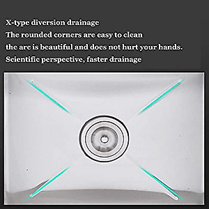 Floor-Standing Commercial Stainless Steel Sink Portable Kitchen Sink Outdoor Camping with Stand Stainless Utility Sink Suitable for Restaurants Kitchens and Families (1005080cm)