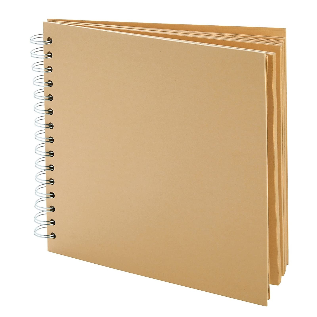 80 Pages Hardcover Kraft Scrapbook Albums, Blank DIY Journal for Scrapbooking (8x8 Inches)