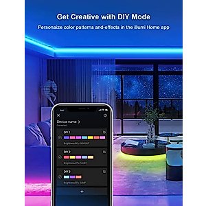 NEXillumi 25ft LED Strip Lights, APP Control Music Sync Color Changing LED Light Strip, SMD 5050 RGB LED Tape Lights with IR Remote (APP+Remote+Mic+3-Button Switch).