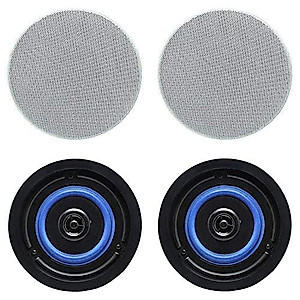 Herdio 320 Watts 2 Way Flush Mount Ceiling Speakers 4 Inches Perfect for Bathroom, Kitchen,Living Room,Office 4 Speakers