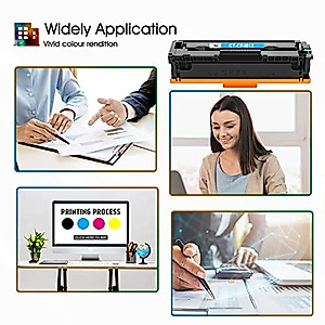 Cool Toner Compatible Toner Cartridge Replacement for HP 201X 201A CF400X CF400A Color Pro MFP M277dw M252dw M277c6 M277n M252n M277 M252 Toner Printer Ink (Black Cyan Yellow Magenta, 4-Pack)