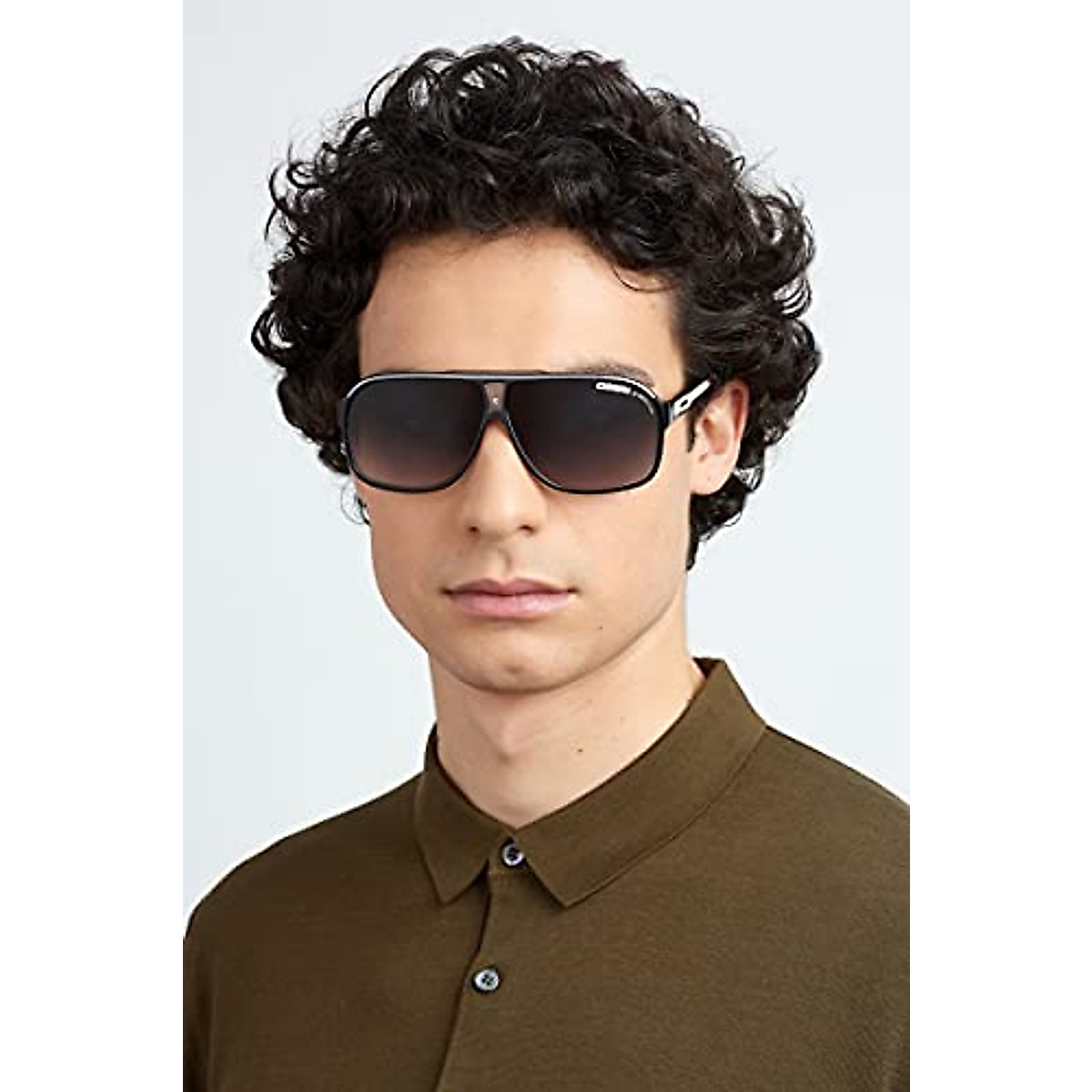 Carrera Grand Prix 2 T4M Pilot Sunglasses Lens Categ, Black/White, 64mm