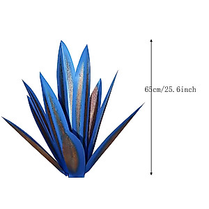 Auralto 25“ Metal Art Tequila Rustic Sculpture Garden Yard Sculpture Home Decor 9 Leaves