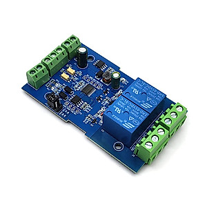 Taidacent 2 Way Modbus Rtu Relay Module Switching Input and Output RS485/TTL Communication Modbus Controlled Modbus Relay Board