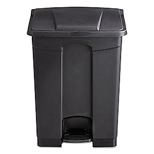 Safco 9922Bl Large Capacity Plastic Step-On Receptacle 17Gal Black