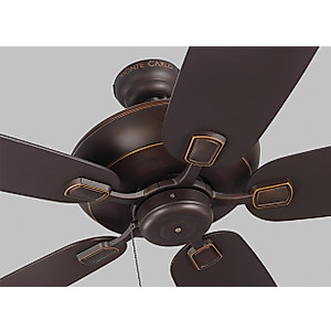 Monte Carlo 5CSM60RB Colony Super Max Dual Mount 60'' Outdoor Ceiling Fan with Pull Chain, 5 Blades, Roman Bronze