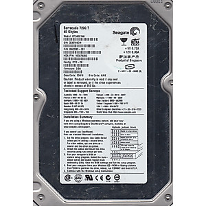 Seagate Barracuda 7200.7 40GB UDMA/100 7200RPM 2MB IDE Hard Drive