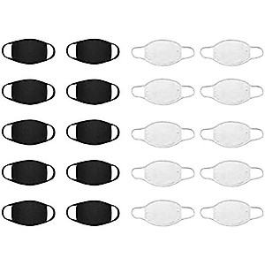 Simpli-Magic Reusable Face Mask, One Size (Pack of 20), Black/White, 20 Pack