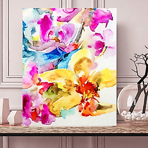 Wall Art Spring Flowers in vase Still Life Traditional Fashion Art Watercolor Paint Glam Poster Print From Artist