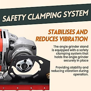 PTMTFYL Angle Grinder Stand for Tile 45° Chamfer Cutting, Metal Angle Grinder Stand Grinder Holder, Adjustable Special Cutting Bracket, Angle Grinding Fixed Holder for 100-Type Angle Grinder (1)