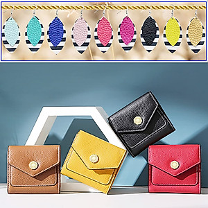 HGUAN Solid Color Black Faux Leather Sheets 12"X53"(30cmX135cm),Very Suitable for Making Leather Earrings,Bows,and DIY Projects (Black)