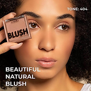 Lamel Blush Cheek Taupe Color Mini - Natural, Lightweight, Smooth, Blendable Powder - Enhances & Defines Shapes & Features - Shading & Contouring - 4 Universal Shades - № 404 (Taupe) - 3.8g / 0.13 oz