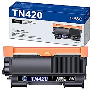TN-420 TN 420 TN420 Toner Cartridge, ALUMUINK Replacement for Brother TN-420 Toner Cartridge for HL-2270DW HL-2280DW MFC-7360N DCP-7065DN Intellifax 2840 HL-2240 Toner Printer, TN420 Ink(Black,1Pack)