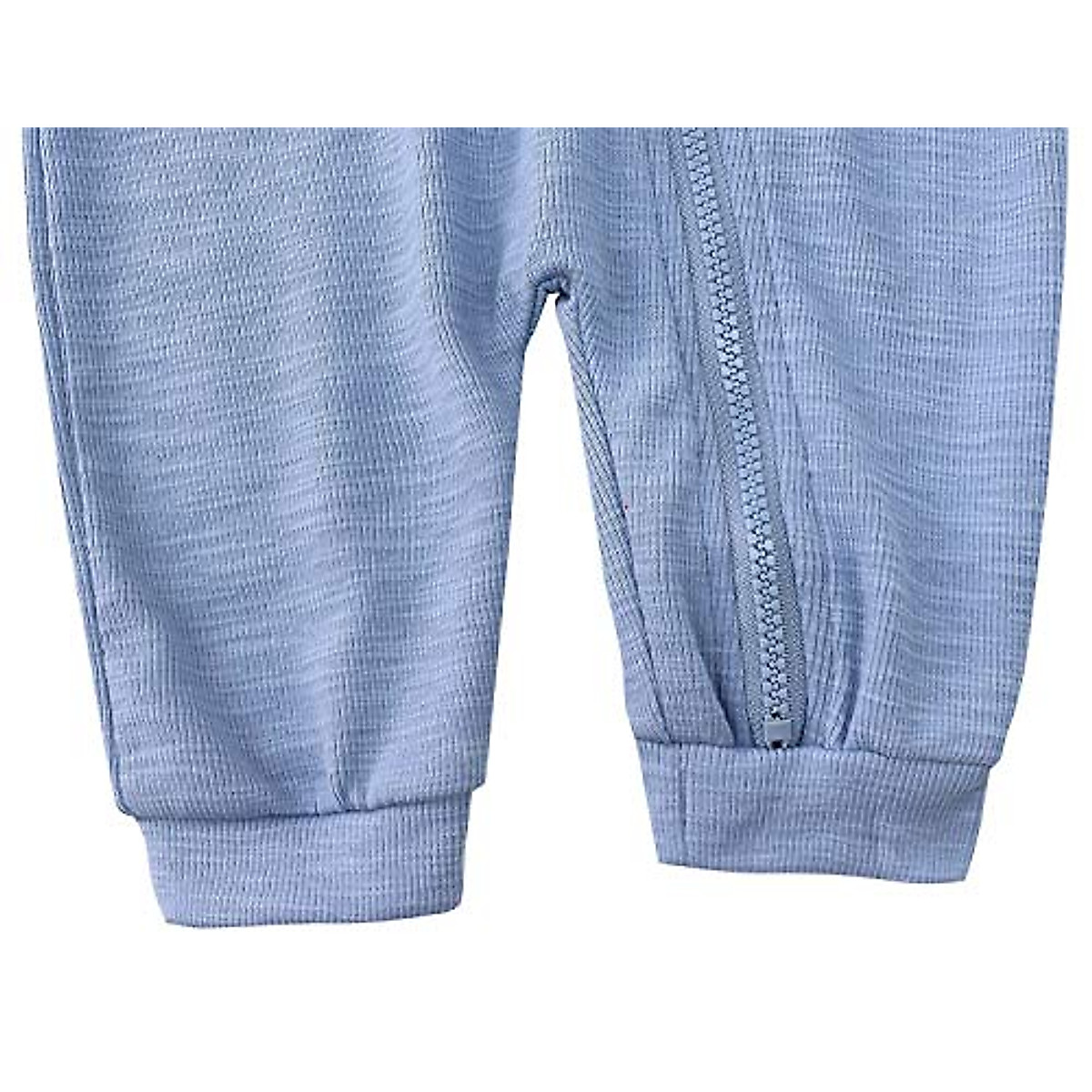 AGQT Baby Boys Bunny Costume Easter Halloween Animal Costume One Piece Romper Bunny Ear Costumes 3D Rabbit Ear Hoodie Outfit Light Blue Size 18-24 Months