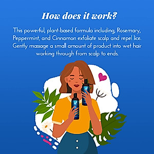 artnaturals Lice Prevention Shampoo and Conditioner (2 x 16 Fl Oz / 473ml) - with Rosemary & Tea Tree - Shield for Adults & Kids - Safe for Daily Use - Sulfate & Paraben Free - All Hair Types