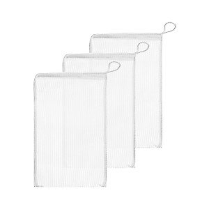 Fine Aquarium Media Bag - Durable Filter Bags for Fish Tank, Secure Drawstring Filter Media Bag, Media Bags for Aquarium by Aquatic Experts (Fine, 8" x 12" - 3 pack)