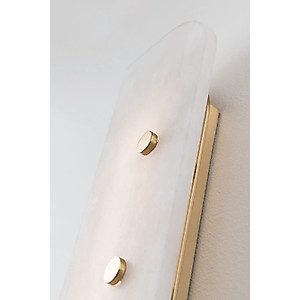 Hudson Valley 3313-AGB Contemporary Modern LED Wall Sconce from Yin & Yang Collection in Brass - Antique Finish,
