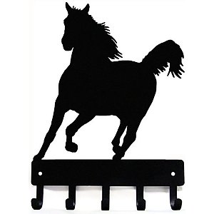 The Metal Peddler Horse #4 Key Rack Hanger - Small 6 inch Wide - Made in USA