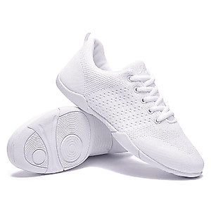 ZVC Cheer Shoes Girls White Cheerleading Shoes for Women Cheer Sneakers Youth Kids