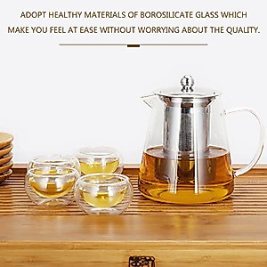 Luxtea Double-walled Borosilicate Teacup Glass Heat-resisting Tea Cup Hold 2 Oz, Set of 10