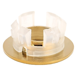 Bathroom and Kitchen Sink Overflow Cover Circular Spare Sink Hole Bathroom Sink Drains Bathtub Accessories (Gold)