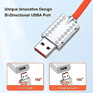 Type-C Charger Fast Charging Cable, 5A 3.3Ft/1M USB A to USB C Super Fast Charger Cable 180° Rotation LED Display, Compatible with Samsung Galaxy S21 S20, Note 20 10, Sony, PS5, LG, Pixel etc