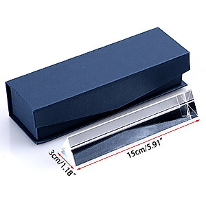 Sumnacon Photography Prism, 6" Crystal Glass Triangular Prism Full Rainbow Color Spectrum Best for Photography