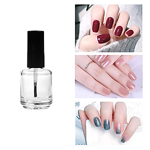 Eco-Fused Transparent Clear Empty Nail Polish Bottles - with Dupont Brushes - Set of 6 - Also Includes 6x Plastic Funnels, 12x Mixing Balls and 20x Sticker Labels - Making your Own Nail Polish