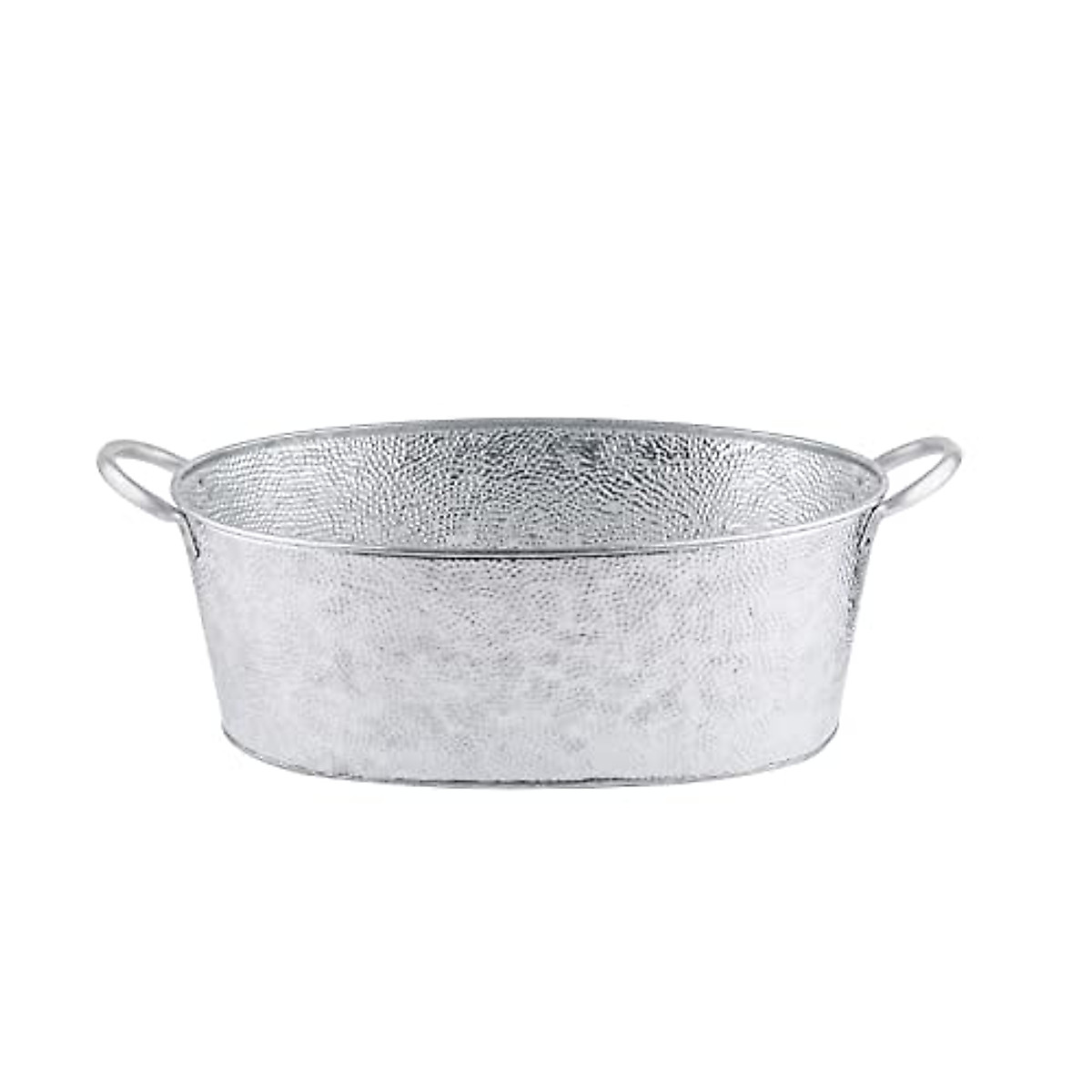 TableCraft Galvanized Collection Oval Beverage Tub, 22.8 x 12.5 x 7.4-Inch