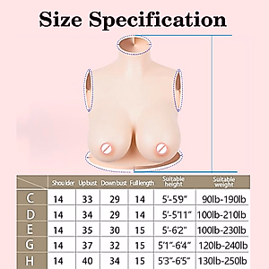 Zilasegy Silicone Breast plates False Breasts Fake Boobs Tits D CUP For Transgender Drag Queen Crossdressing Cosplay