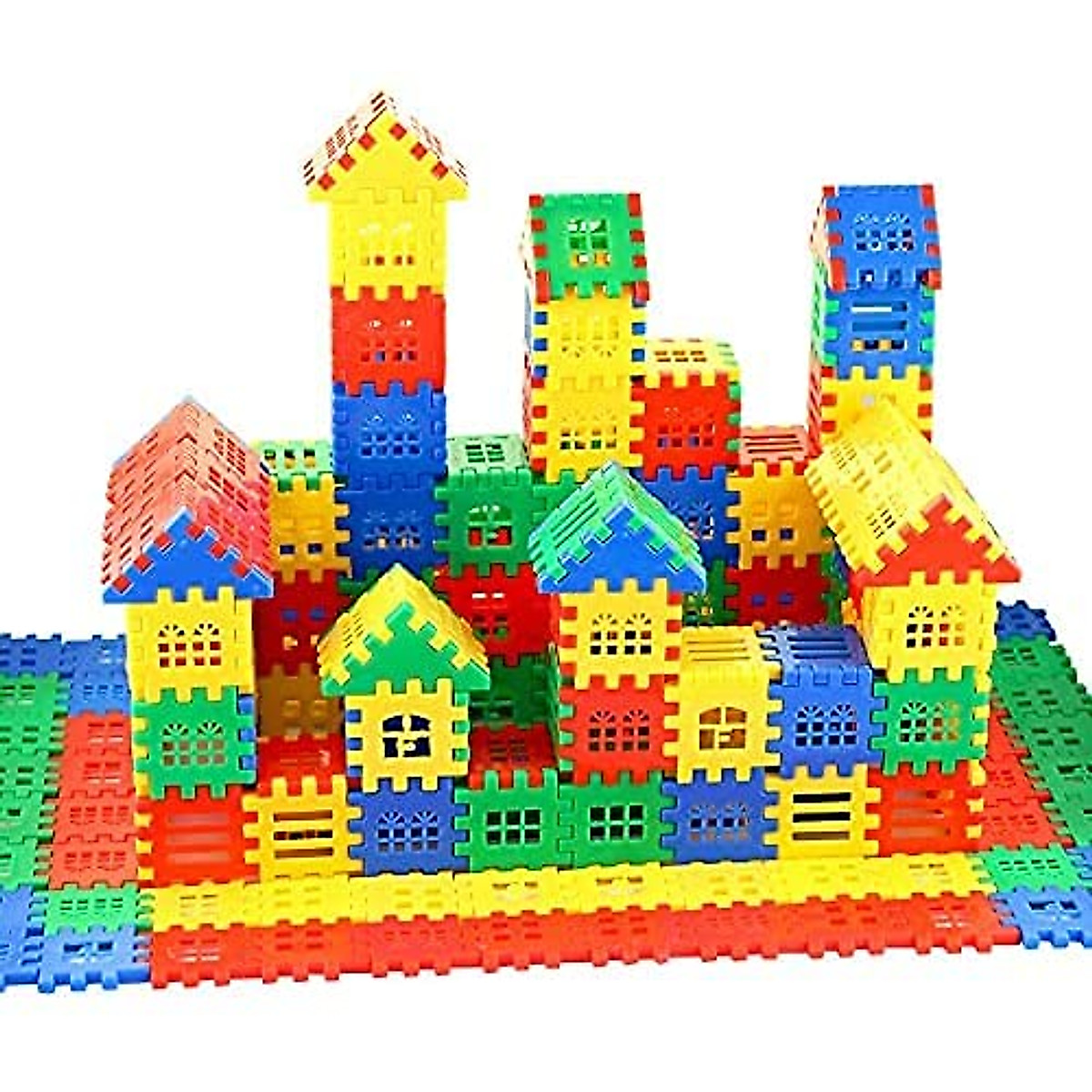 Building Blocks Construction and Connect Toy Sets, Educational Building Toys Building Sets, Develop Tactile Skills, Creativity, Sense of Color,for Preschool Toddlers Girls and Boys-1415