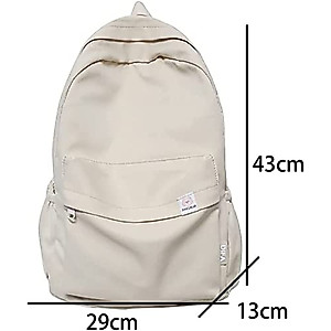 LELEBEAR Difa Backpack, Difas Bear Backpack, Kawaii Solid Color Backpack Cute Aesthetic Backpack, Large capacity Casual Rucksack (White)