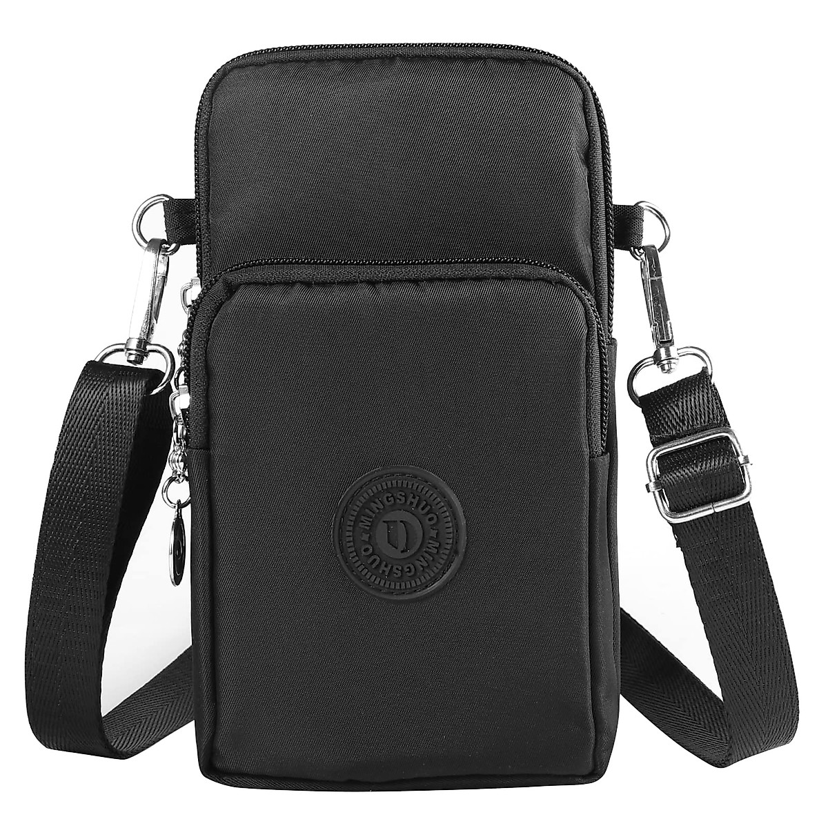 Cell Phone Purse Holder Armband Cross-Body Bag Wallet for Samsung Galaxy S23 Ultra S22 Ultra S21 S20 Plus A03s A12 A14 A23 A53 Moto G Power Stylus G Pure iPhone 14 Plus Google Pixel 7 6 Pro (L, Black)