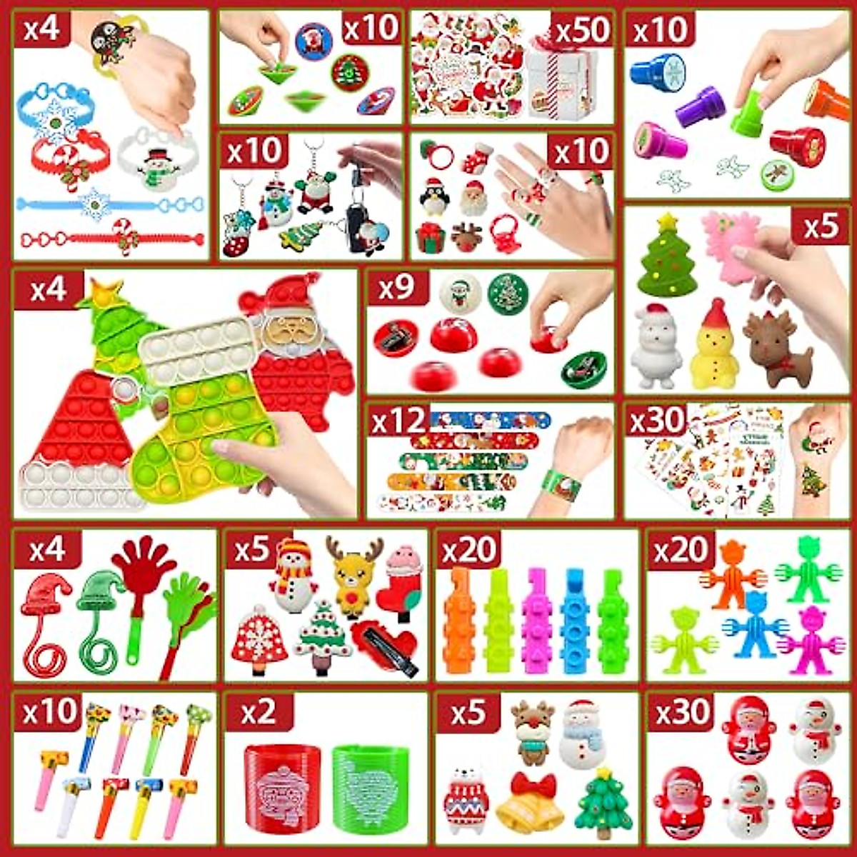 Christmas Toys Assortment For Kids Party Favors, Stocking Stuffers for Kids,Goodie Bag Stuffers, Gifts Prizes For Classroom Rewards, Stuff Fillers for Advent Calendar, Birthday Pinata Stuffers