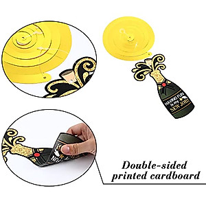 30 Pieces Retirement Party Hanging Swirls Decorations, Happy Retirement Office Retirement Swirls Decorations Foil Ceiling Decorations for Men Women Retirement Party Black Gold