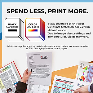 Penguin Remanufactured Printer Ink Cartridge Replacement for HP 63XL ,63 XL Used for Hp Deskjet Series:1110 1111 Envy Series:4510 4511 Officejet Series:3830 3831 3832 (1 Black,1 Color) Combo Pack