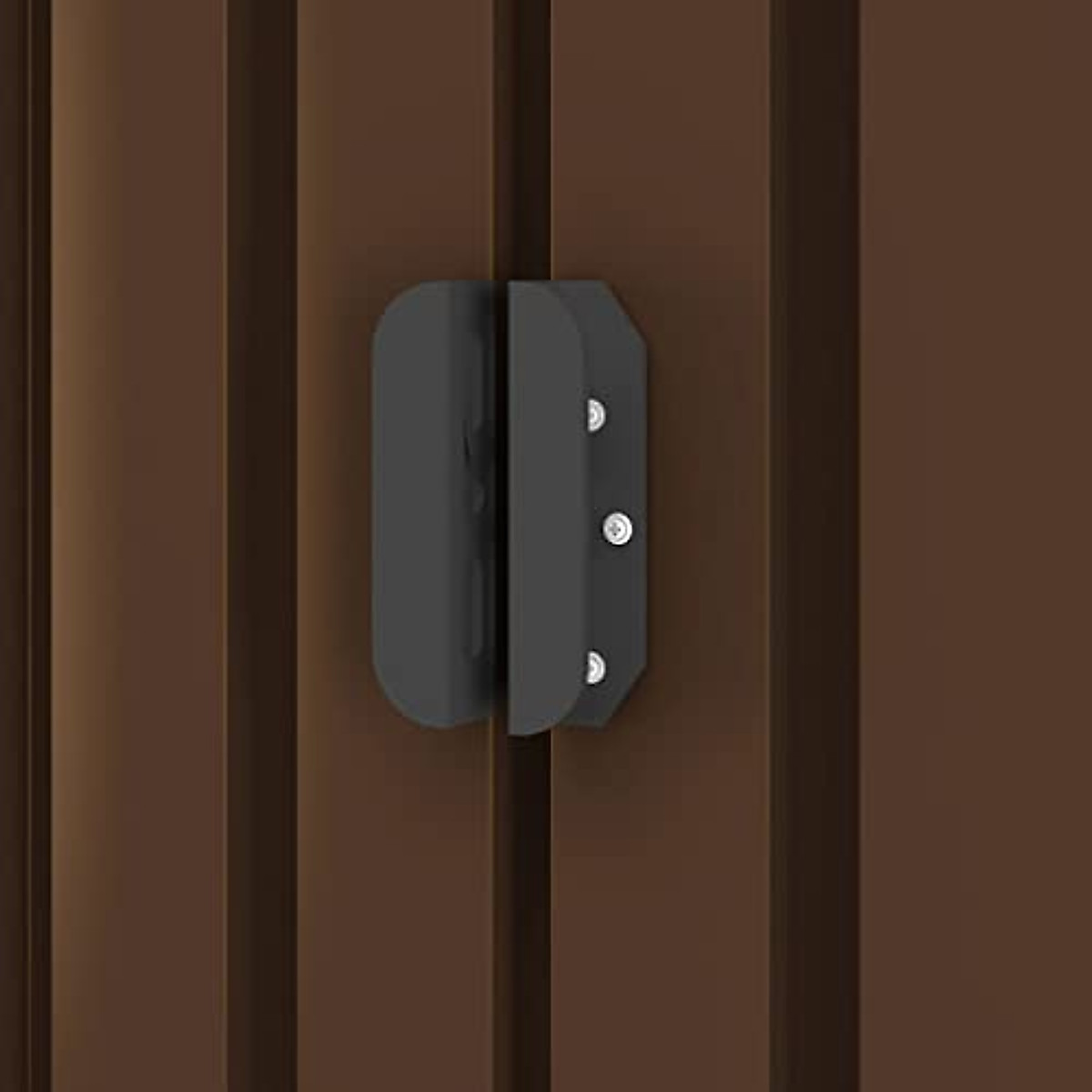 Garden Metal Storage Shed | Outdoor Tool Shed Storage Room with Vents | Storage Sheds with Door for Outside Patio Backyard Yard Lawn | Brown Galvanized Steel 101.2" x 80.7" x 70.1"